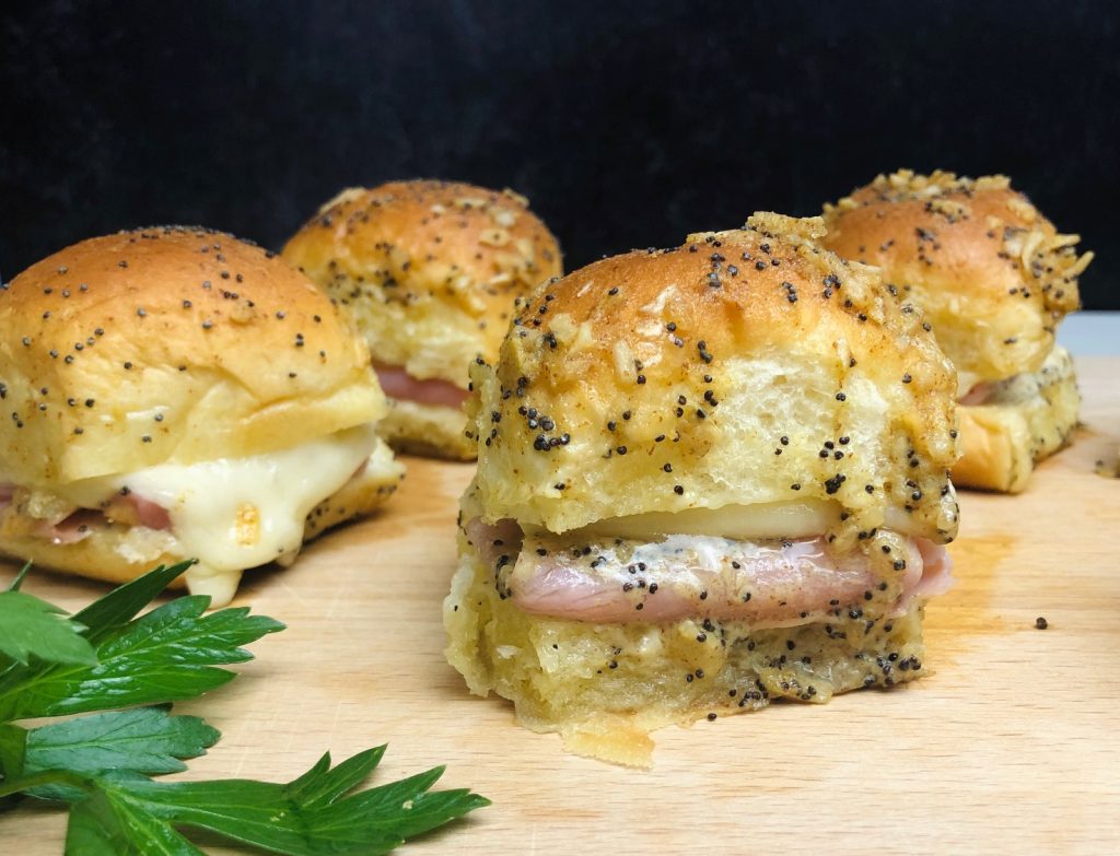 Ham and Cheese Sliders (The BEST Party Rolls!) - Heather Lucille's Kitchen